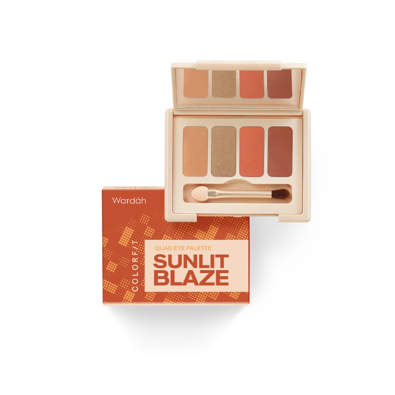Colorfit Quad Eye Palette Sunlit Blaze | Wardah Indonesia