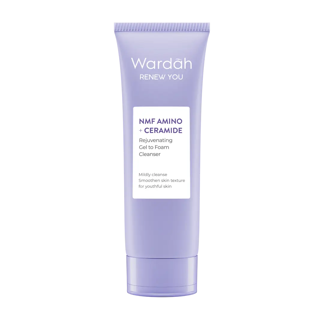 Wardah Renew You NMF Amino + Ceramide Rejuvenating Gel to Foam Cleanser ...